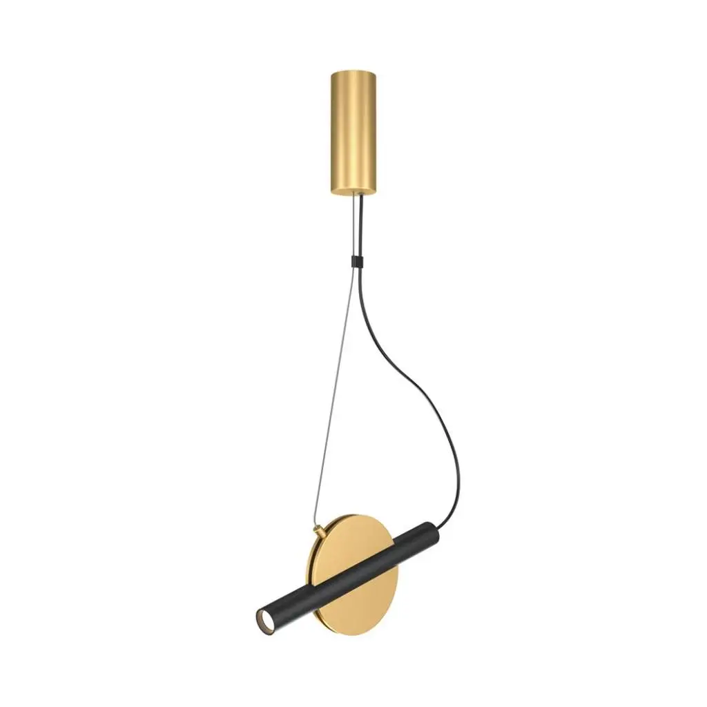 Sospensione Contemporanea Enigma Led Metallo Ottone Diffusore Ottone