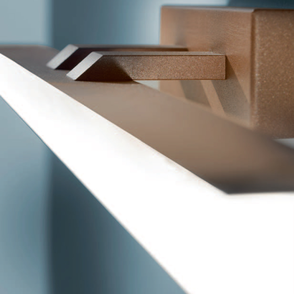 Applique Moderna Ruler Metallo Rame Opaco Led 24W