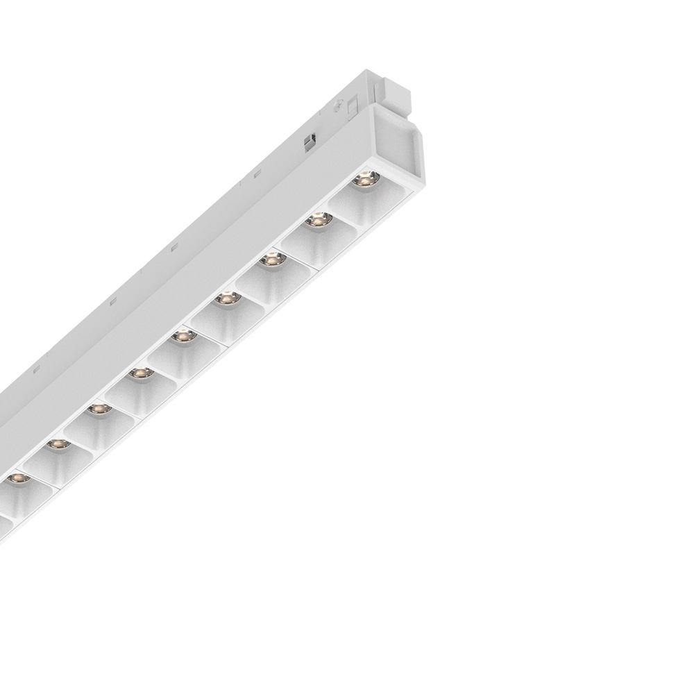 Supporto Lineare Binario Ego Alluminio Bianco Led 13W 3000K Luce Calda ...