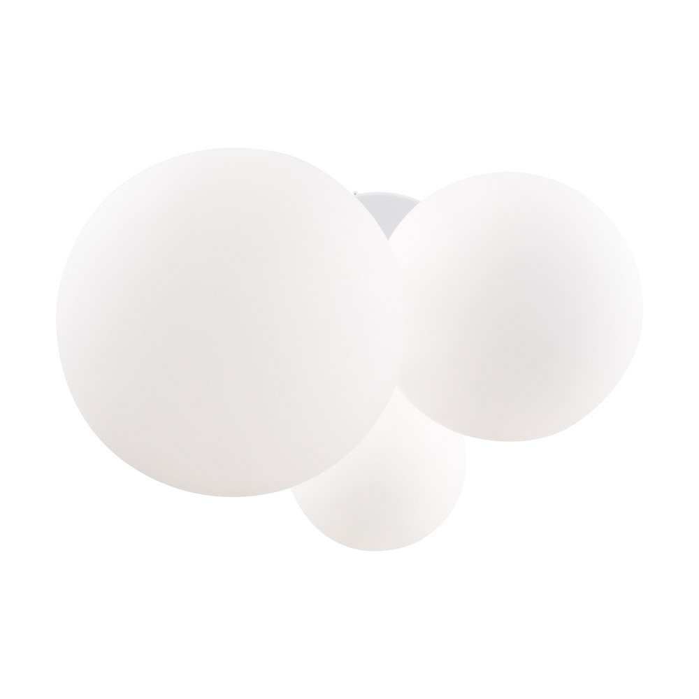 Lampadario Minimal Basic Form In Metallo Bianco E Oro 3 Luci E ...