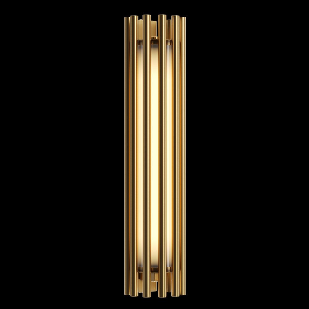 Applique Contemporanea Sonata Led Alluminio Ottone Diffusore Vetro Oro