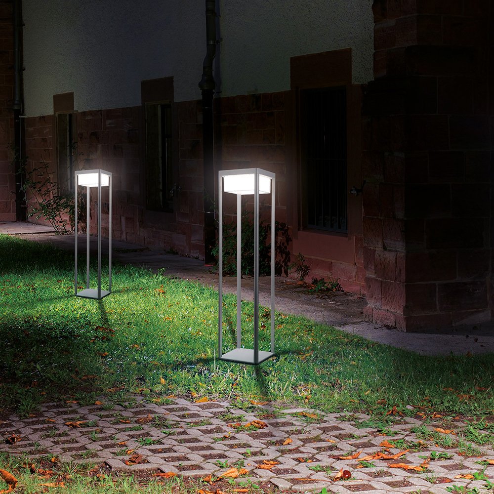 Lampada Da Terra Moderna Da Esterno Alluminio Nero Luce 10W Ip65
