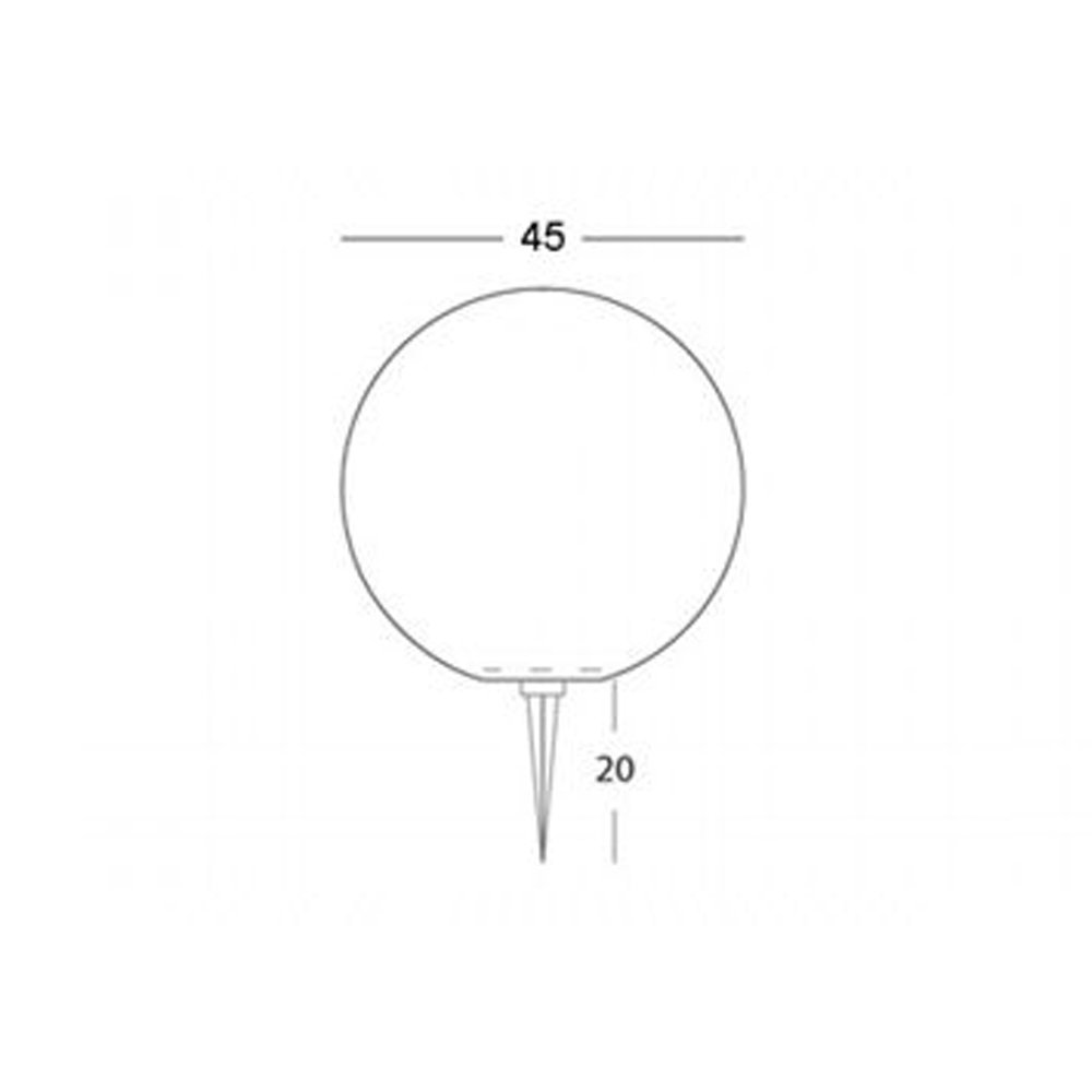 Sfera Esterno/Interno Contemporanea Ball Resina Bianca D45Cm