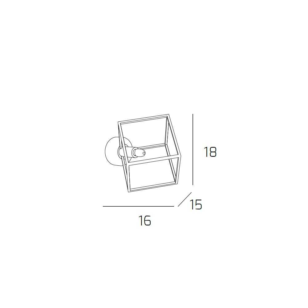 Applique Moderna Frame Metallo Cromo 1 Luce G9