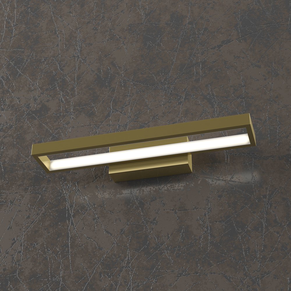 Applique Moderna Four Squares Alluminio Oro Brunito Led 20W