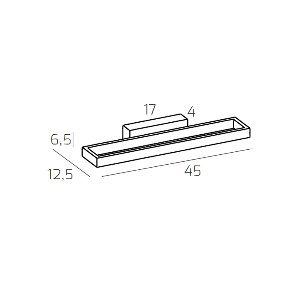Applique Moderna Four Squares Alluminio Oro Brunito Led 20W